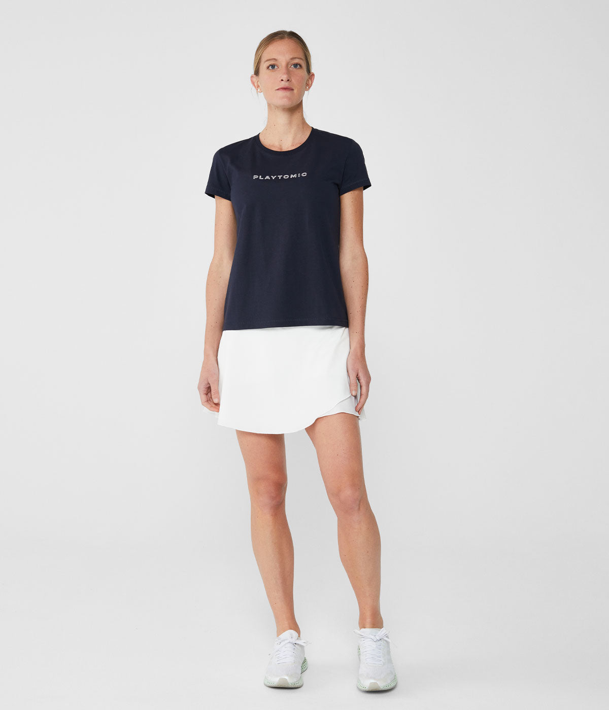 Navy Blue Basic T-shirt | Women's Padel Tennis T-shirts | Playtomic